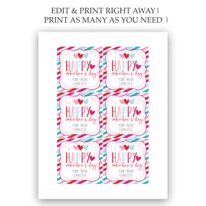 Printable Valentine's Day Gift Tags, Tags for Co-workers & Staff ...