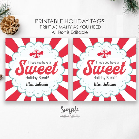 Editable Christmas Gift Tags, Merry Christmas Tag, Hot Cocoa Label, Hot ...