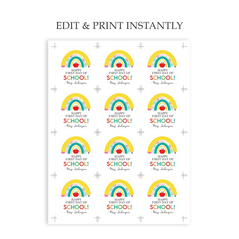 Back to School Printable Tag | Welcome Back to School Labels | First ...