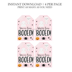 You've Been Booed Printable Tag, Halloween Activity, You've Been Booed ...