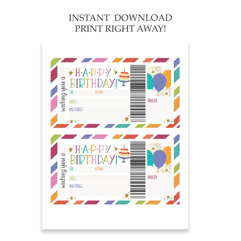 Printable Birthday Certificate Template, Delayed Birthday Gifts ...