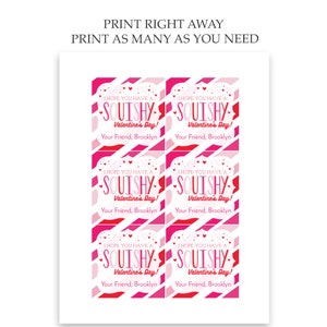 Printable Squishy Fidget Toy Valentine's Day Treats for Kids, Non Candy ...