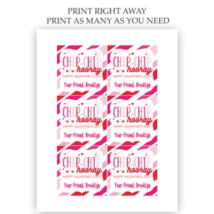 Printable Bag of Chips Valentine's Day Tags, Classroom Exchange Cards ...