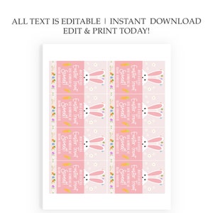 Easter Gift Tags - Personalized Pastel Bunny Labels for Baskets ...
