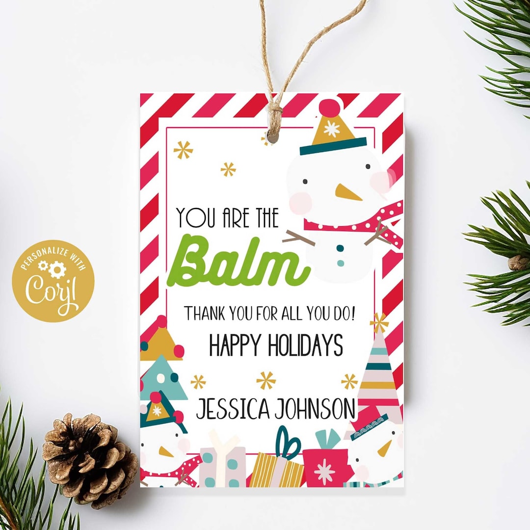 Holiday Chapstick Tags, Christmas Gift Ideas for Friends & Co-workers ...