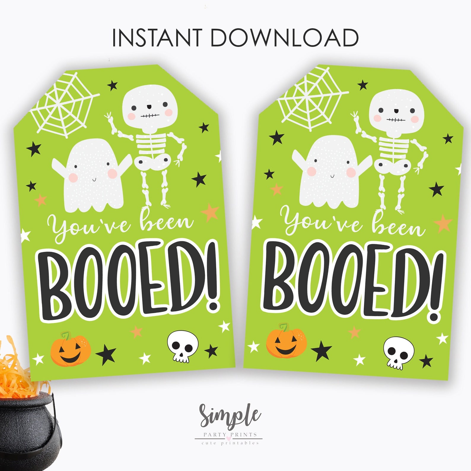 You've Been Booed Printable Tag Halloween Activity - Etsy