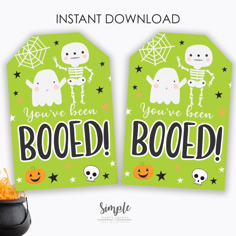 You've Been Booed Printable Tag Halloween Activity - Etsy