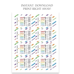 Printable Kit Kat Thank You Tags, Appreciation Tags for Teachers ...