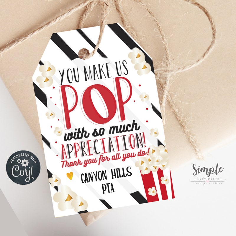 Teacher Appreciation Popcorn - Etsy