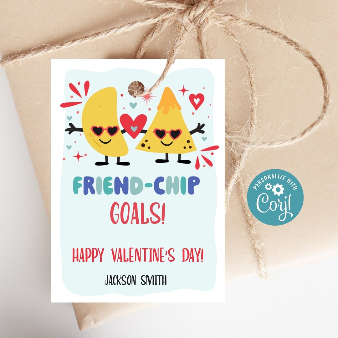 Printable Bag of Chips Valentine's Day Cards for Kids, Classroom ...