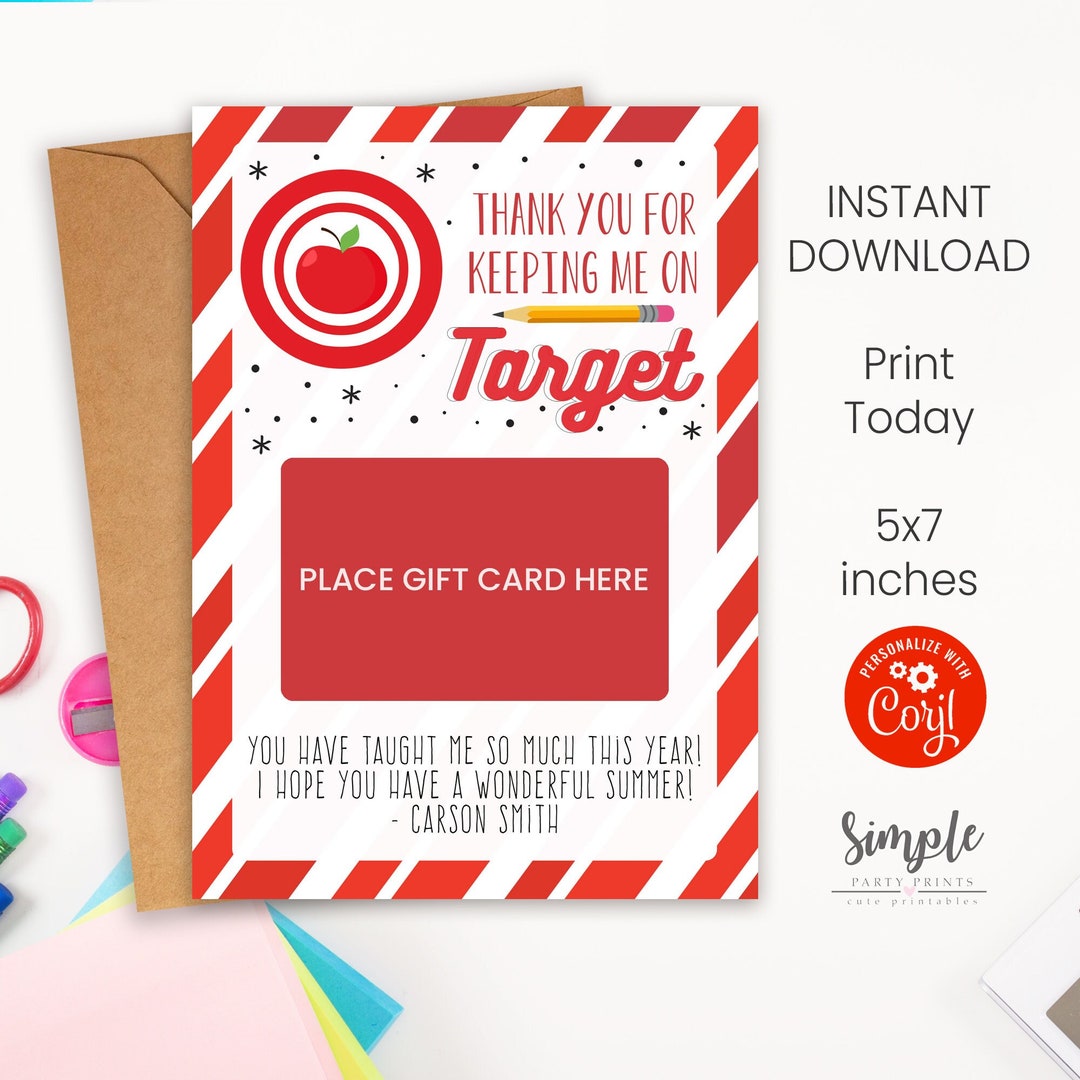 Target Gift Card Holder, Teacher Appreciation Gifts, Teacher ...
