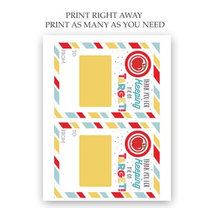 Thank You for Keeping Me on Target Gift Card Holder, Target Giftcard ...