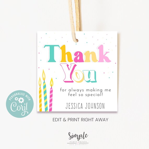Printable Happy Birthday Tag, Birthday Gift Ideas for friends & Family ...