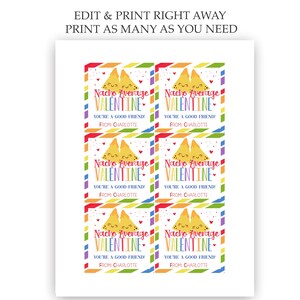 Printable Nacho Average Valentine's Day Cards for Kids, Classroom ...