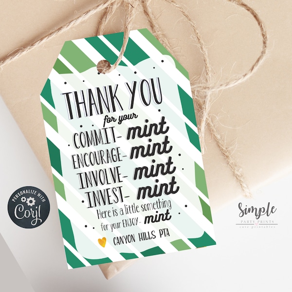 Mint Thank You - Etsy