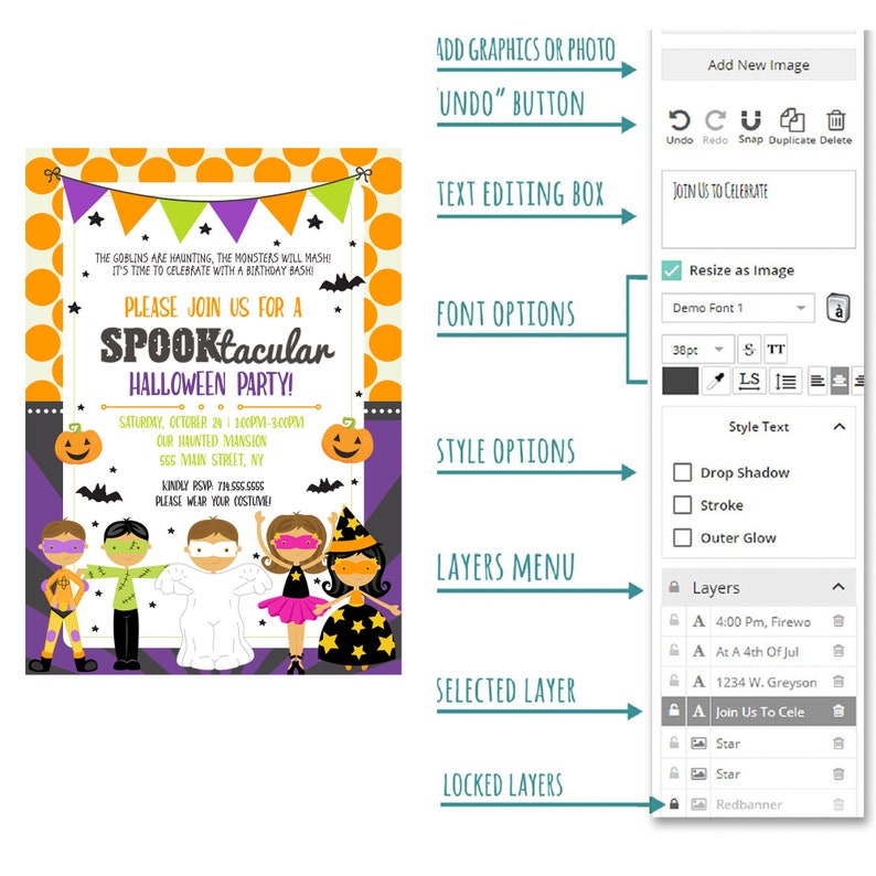 Editable Halloween Party Invitation for Kids Halloween - Etsy