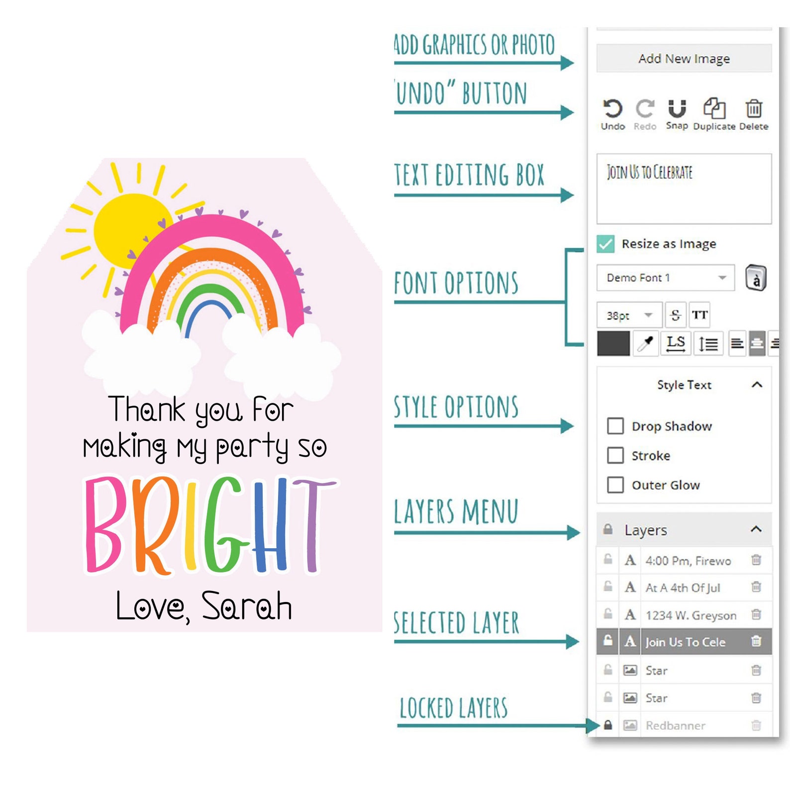 Editable Rainbow Favor Tag Rainbow Gift Tags Rainbow Thank You - Etsy