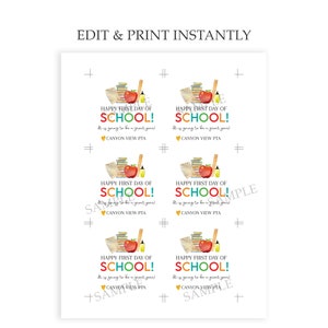 Happy First Day of School Printable Tags | Welcome Back to School ...