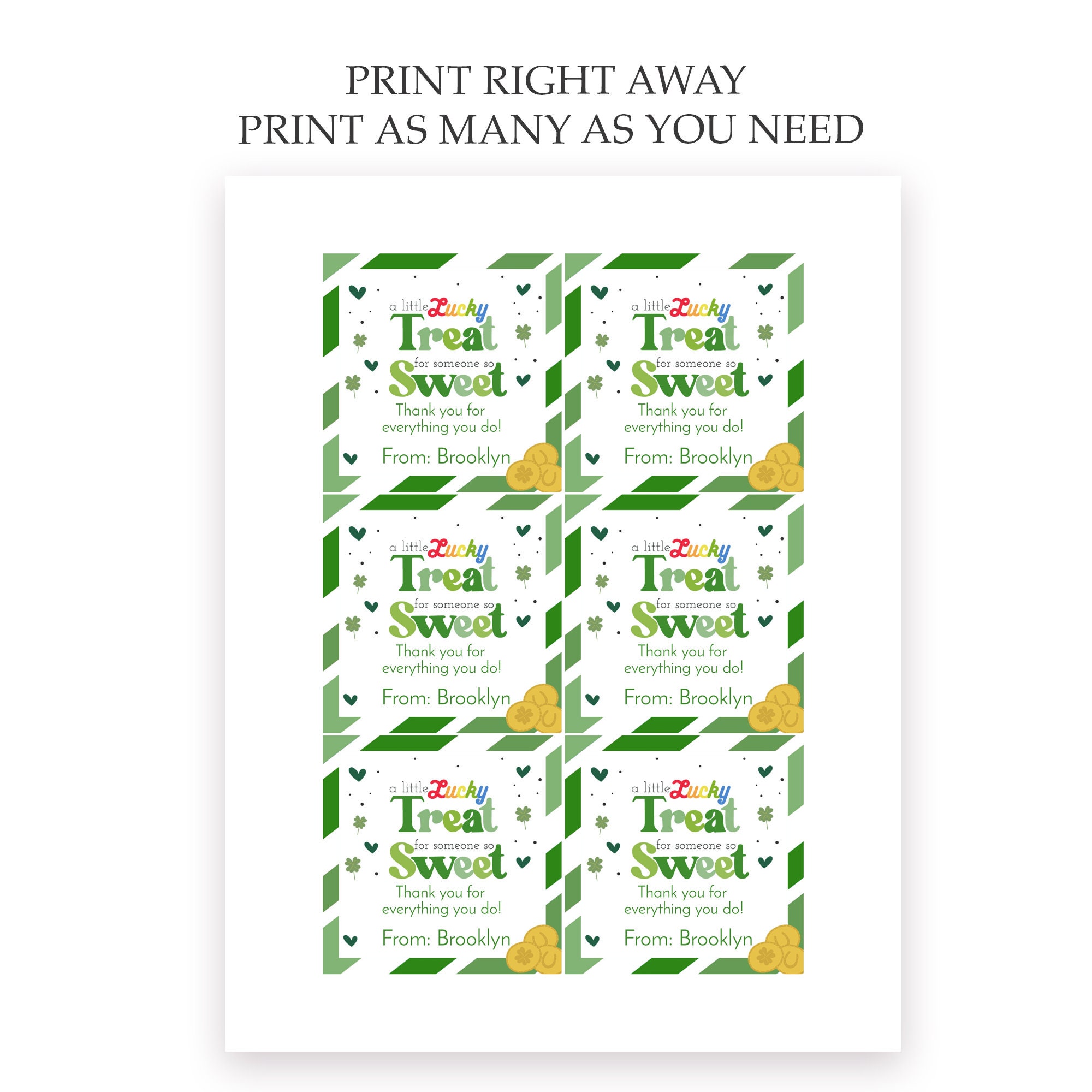 Printable St. Patrick's Day Tag - Editable Lucky Charms Gift Tags ...