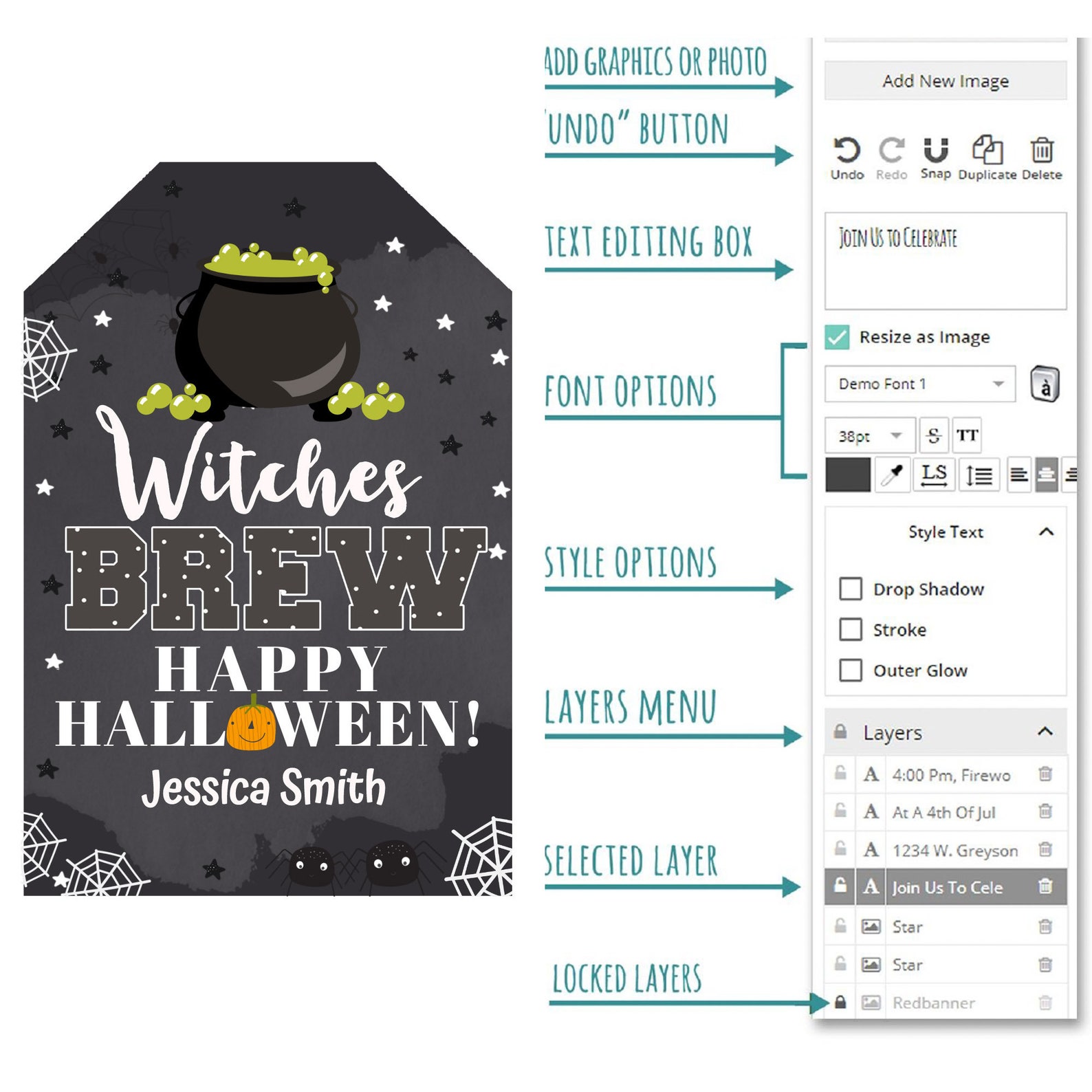 Editable Witches Brew Wine Gift Tags, Printable Halloween Tag ...