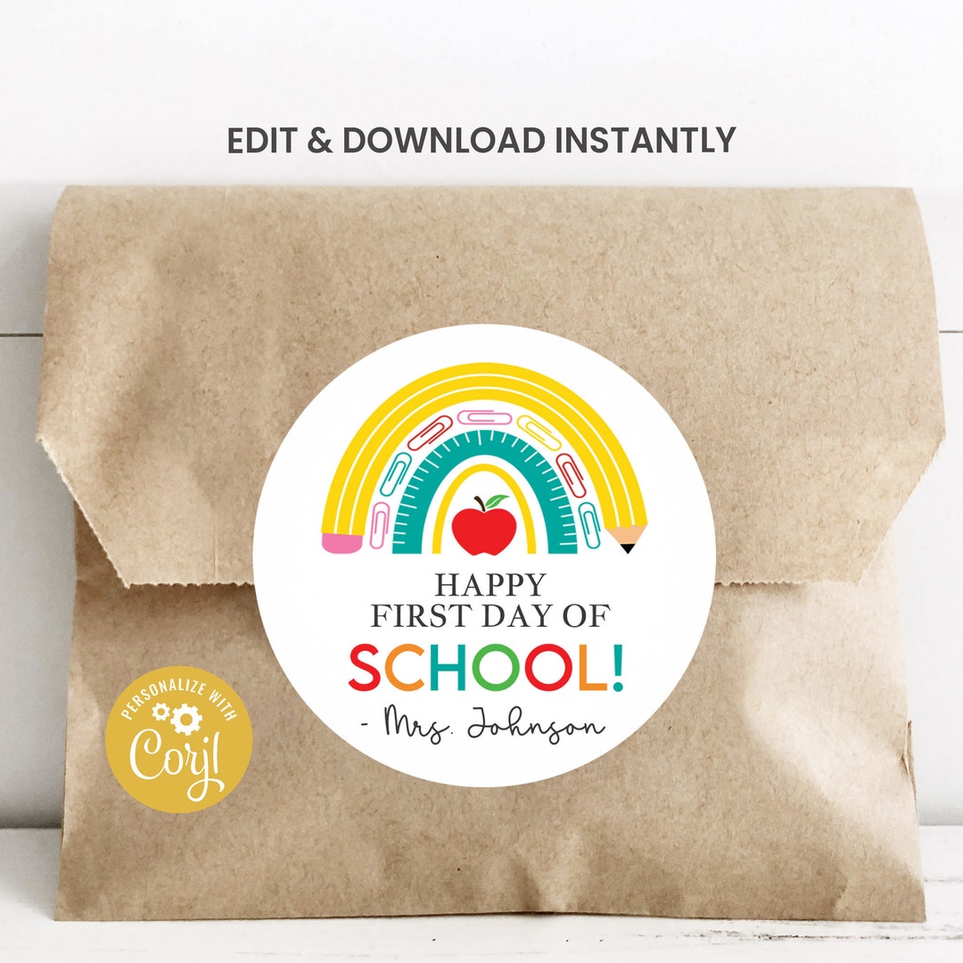 Back to School Printable Tag | Welcome Back to School Labels | First ...