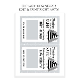 Printable Christmas Gift Card Holder for Correctional Officers ...