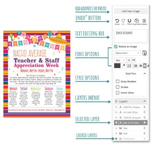 Editable Cinco De Mayo Flyer Teacher Appreciation - Etsy