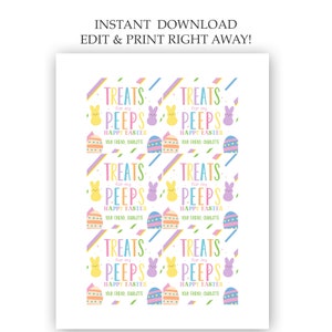 Easter Gift Tags - Personalized Pastel Bunny Labels for Baskets ...