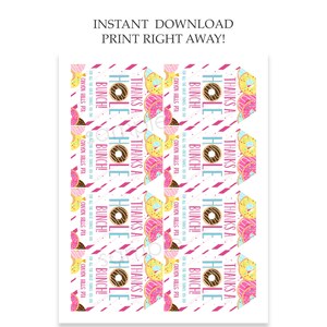 Printable Teacher Appreciation Donut Tags, Cute Donut Thank You Tag for ...