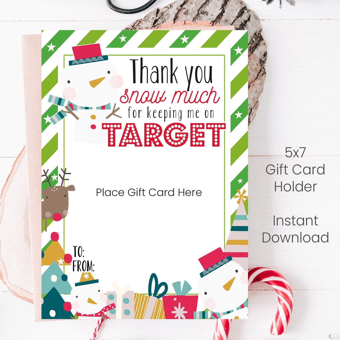 Christmas Printable Gift Card Holder | Instant Gift Card Holder ...