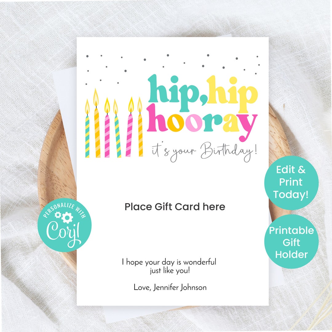 Happy Birthday Gift Card Holder | Printable Birthday Party Gifts ...