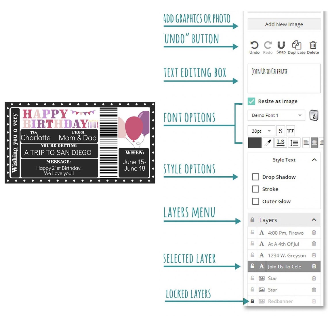 Printable Happy Birthday Voucher Template Purple Pink and - Etsy