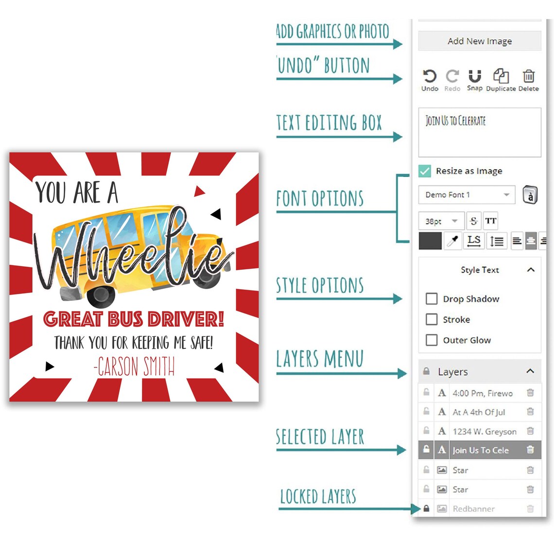 Bus Driver Printable Tag Printable Teacher Appreciation Gift - Etsy