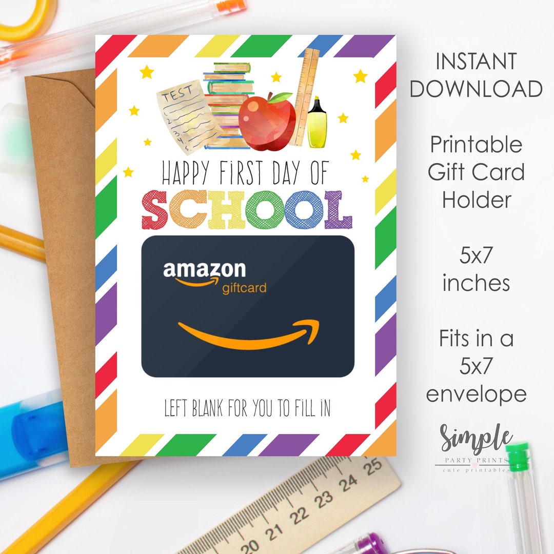 Happy First Day of School Gift Card Holder, Starbucks Gift Card Holder ...