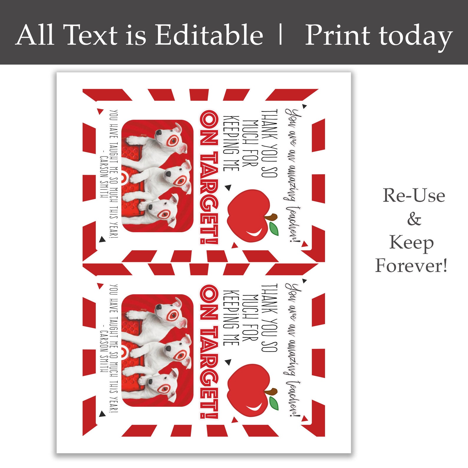 Target Gift Card Holder Teacher Appreciation Gifts Teacher - Etsy