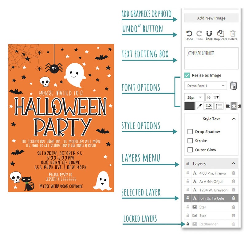 Editable Halloween Party Invitation for Kids Halloween - Etsy