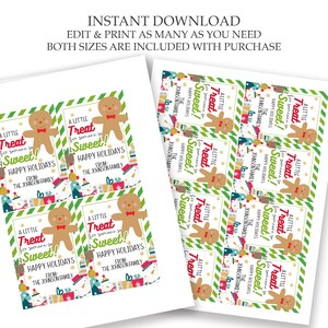 Editable Sweet Treat for Someone so Sweet Label, Gift Tags, Merry ...
