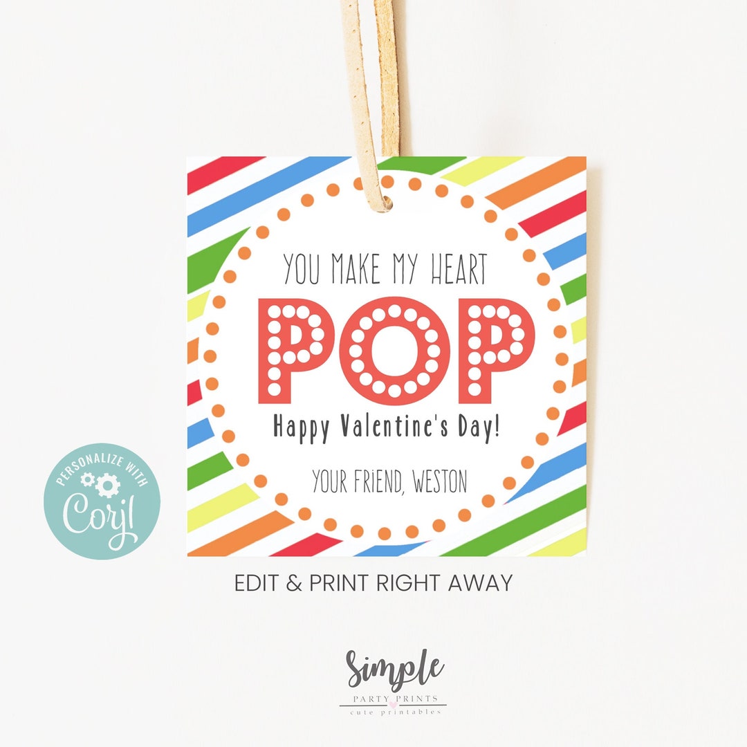 Printable Valentines Day Kids Cards, Valentine's Day Tag, Valentine ...