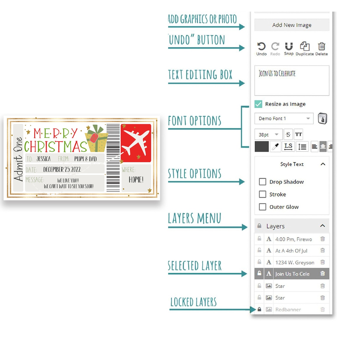 Printable Christmas Boarding Pass Template Surprise Trip - Etsy