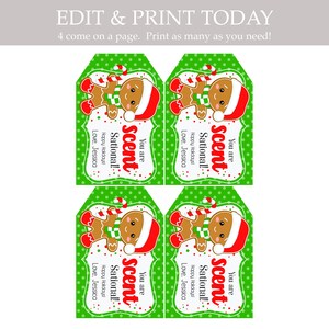 Holiday Soap Printable Gift Tags, Scent Sational Tags, Christmas ...