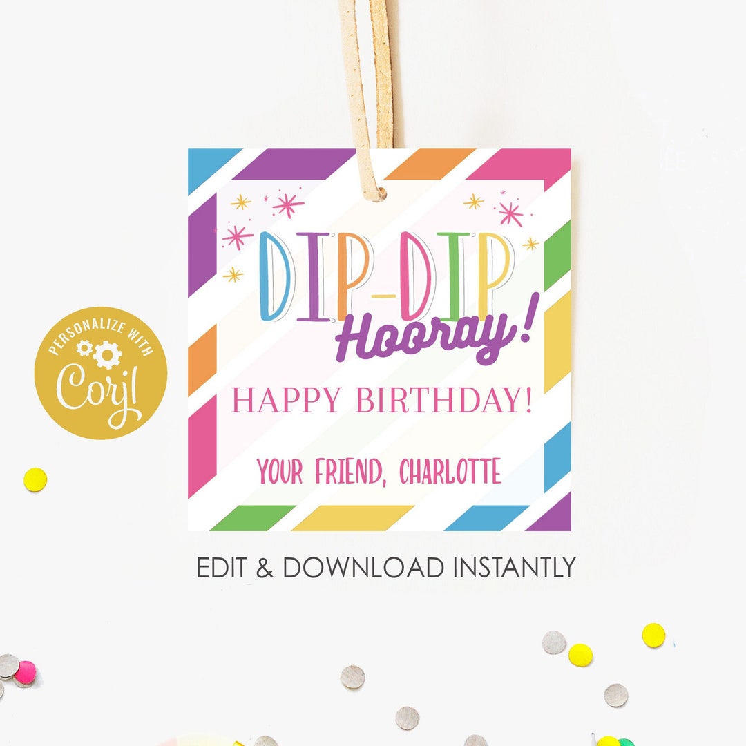 Printable Fun Dip Candy Tags for Kids - Editable Cards With Corjl ...