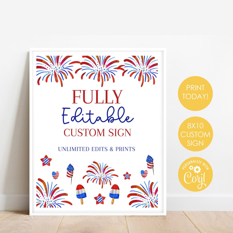 Fourth of July Signs - Etsy