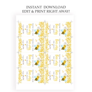 Bumble Bee Teacher Appreciation Tags, Printable Thank You for Beeing ...