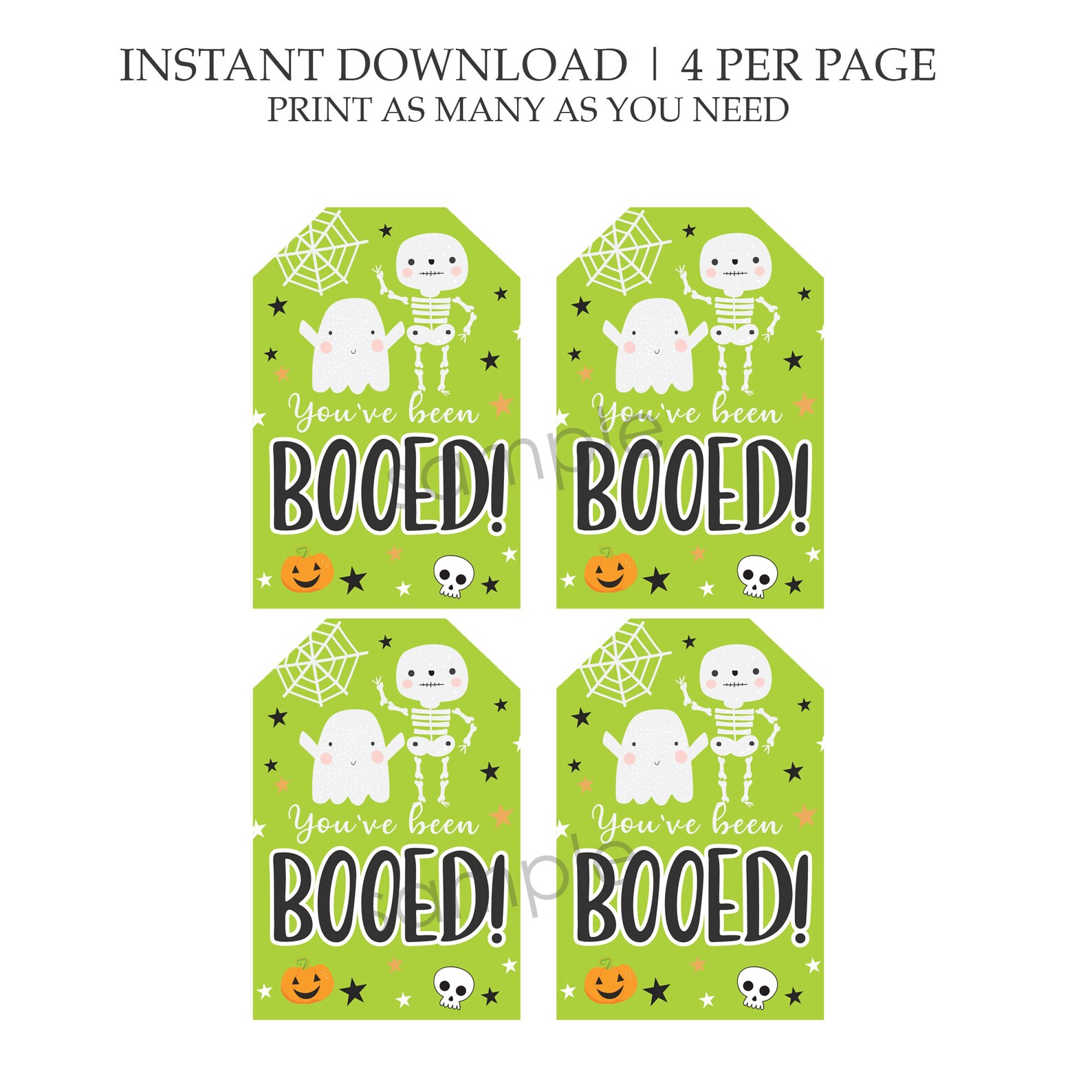 You've Been Booed Printable Tag Halloween Activity - Etsy