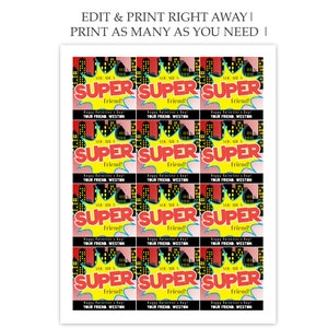 Super Hero Friend Valentines Day Kids Printable Cards, Superhero ...