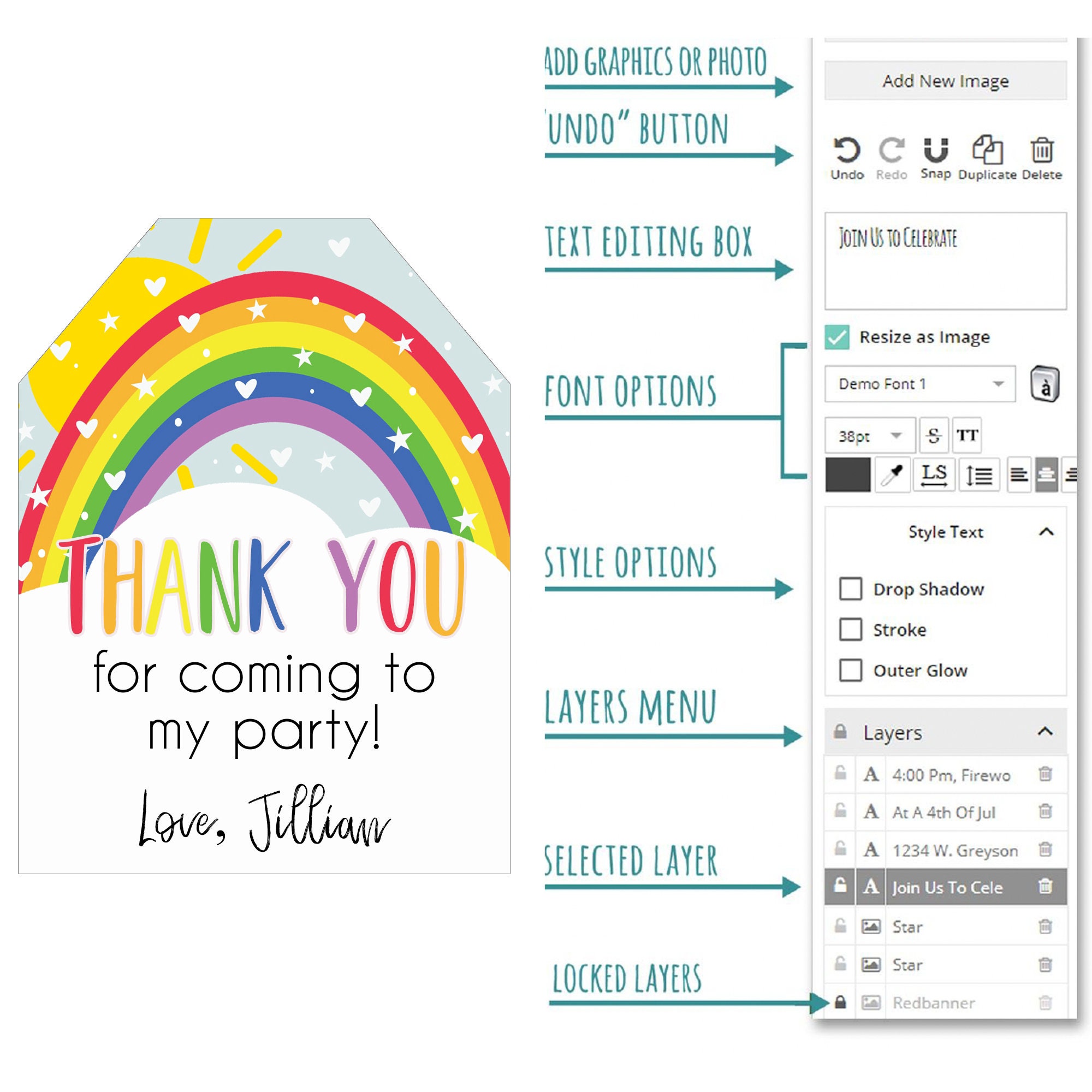 Editable Rainbow Favor Tag Rainbow Gift Tags Rainbow Thank You Tags ...