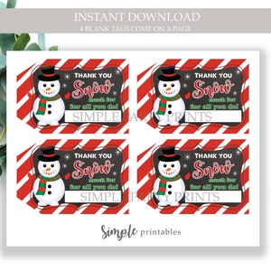 INSTANT DOWNLOAD Christmas Gift Tags, Holiday Tag, Sweet Happy Holidays ...