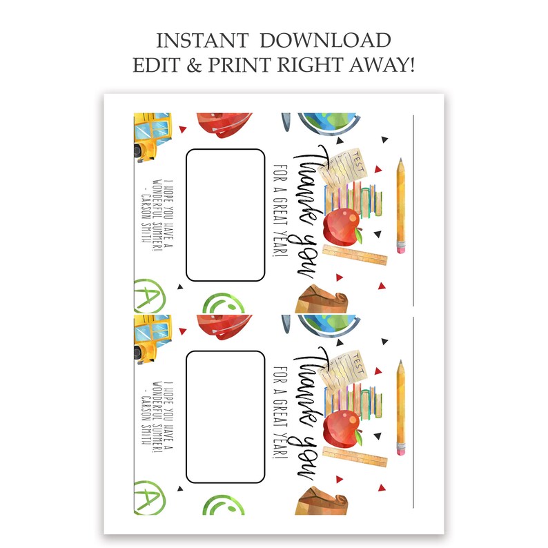 Teacher Gift Card Holder End of Year Gifts for Teachers - Etsy