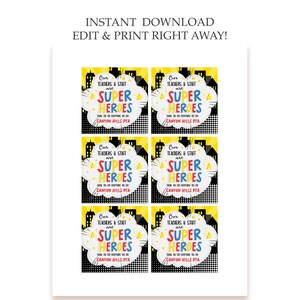 Printable Teacher Appreciation Tags, Superhero Themed, Printable Super ...