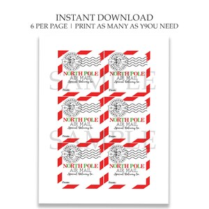 Printable Special Delivery Santa Labels for Holiday Gifts, North Pole ...